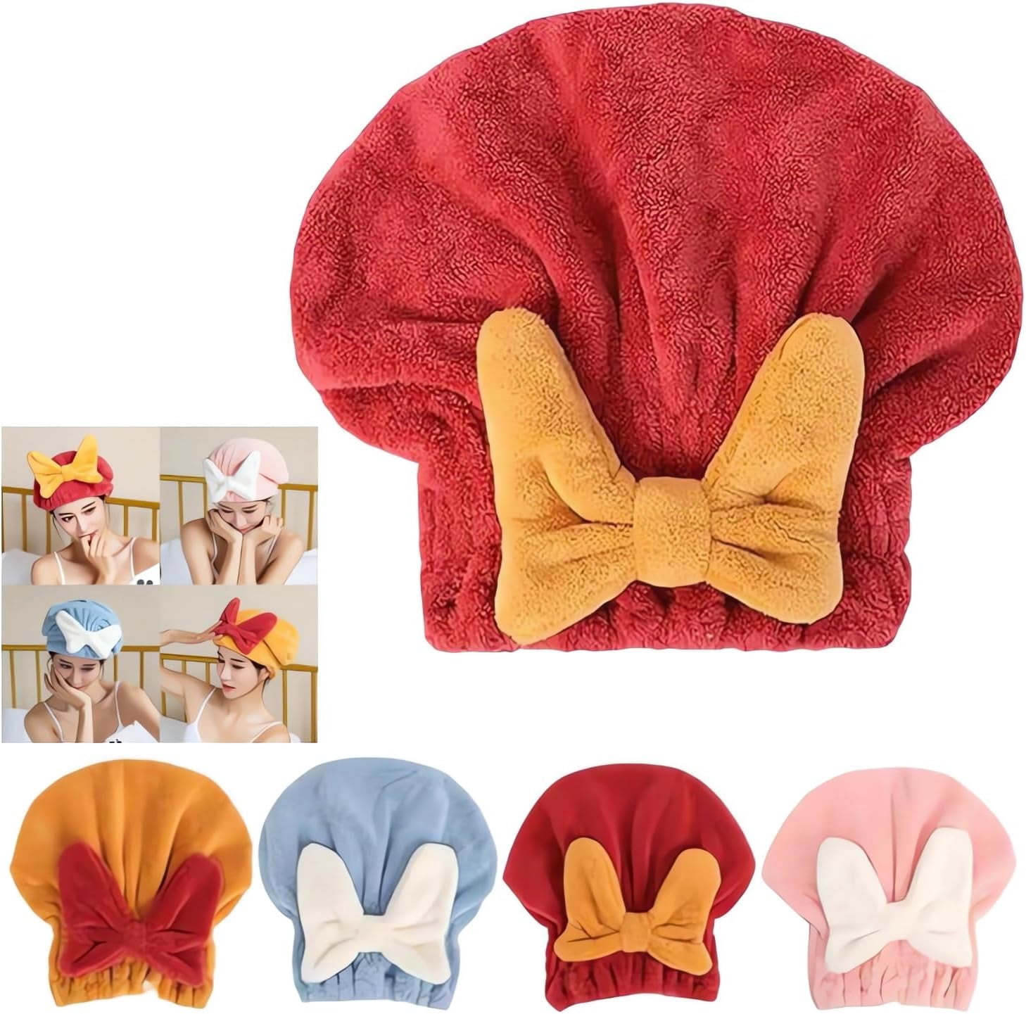 Super Absorbent Hair Towel Wrap for Wet Hair, 2026 New Microfiber Hair ...