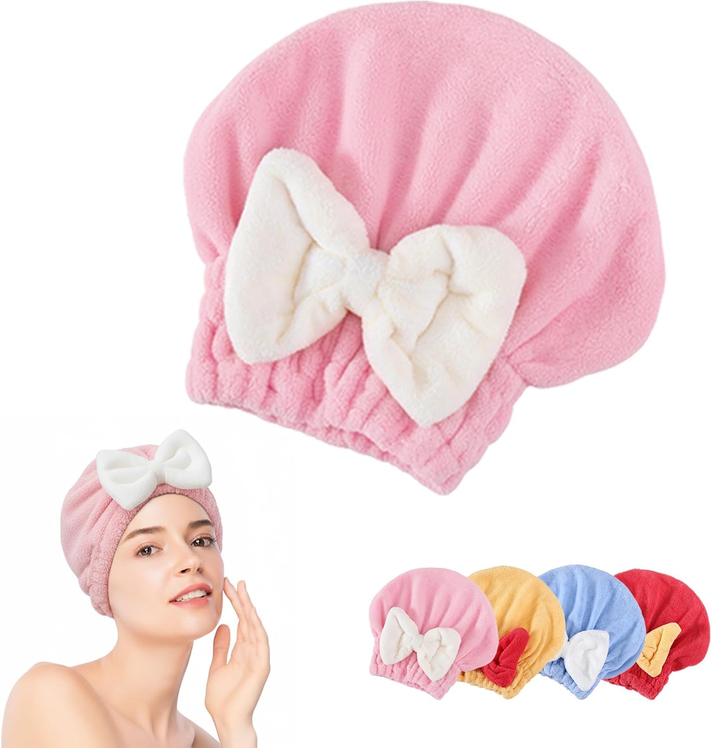 Super Absorbent Hair Towel Wrap for Wet Hair, 2026 New Microfiber Hair ...