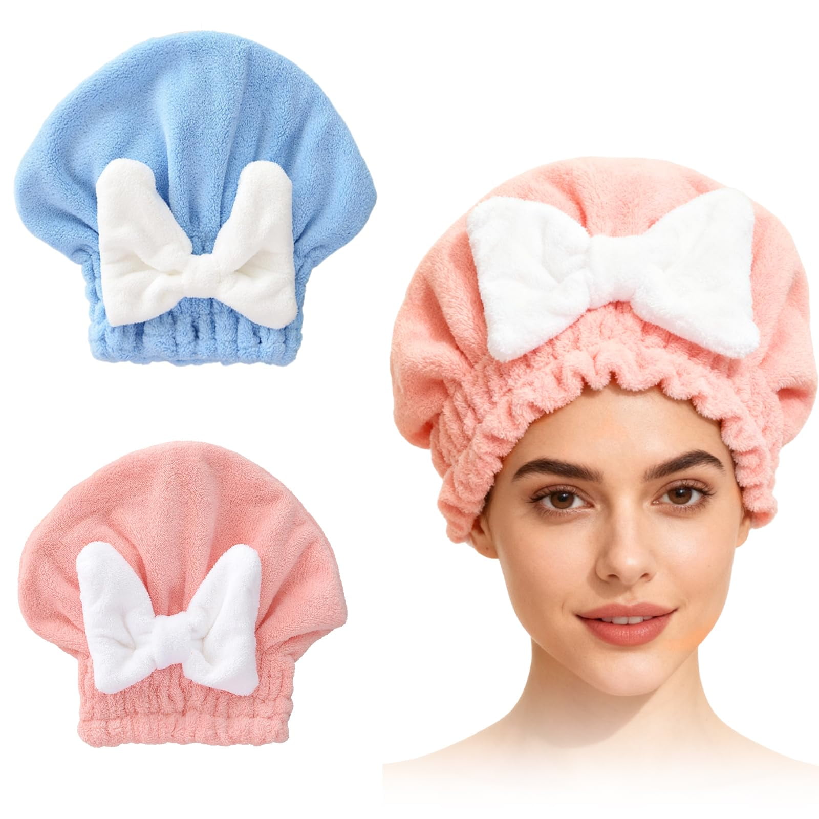 Super Absorbent Hair Towel Wrap for Wet Hair,Microfiber Hair Drying ...