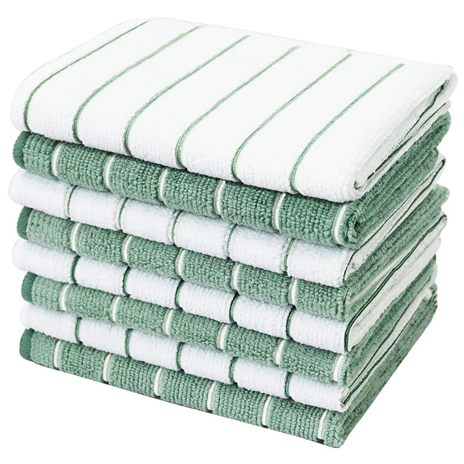 Super Absorbent Microfiber Kitchen Towels - Soft, Solid Color Dish ...