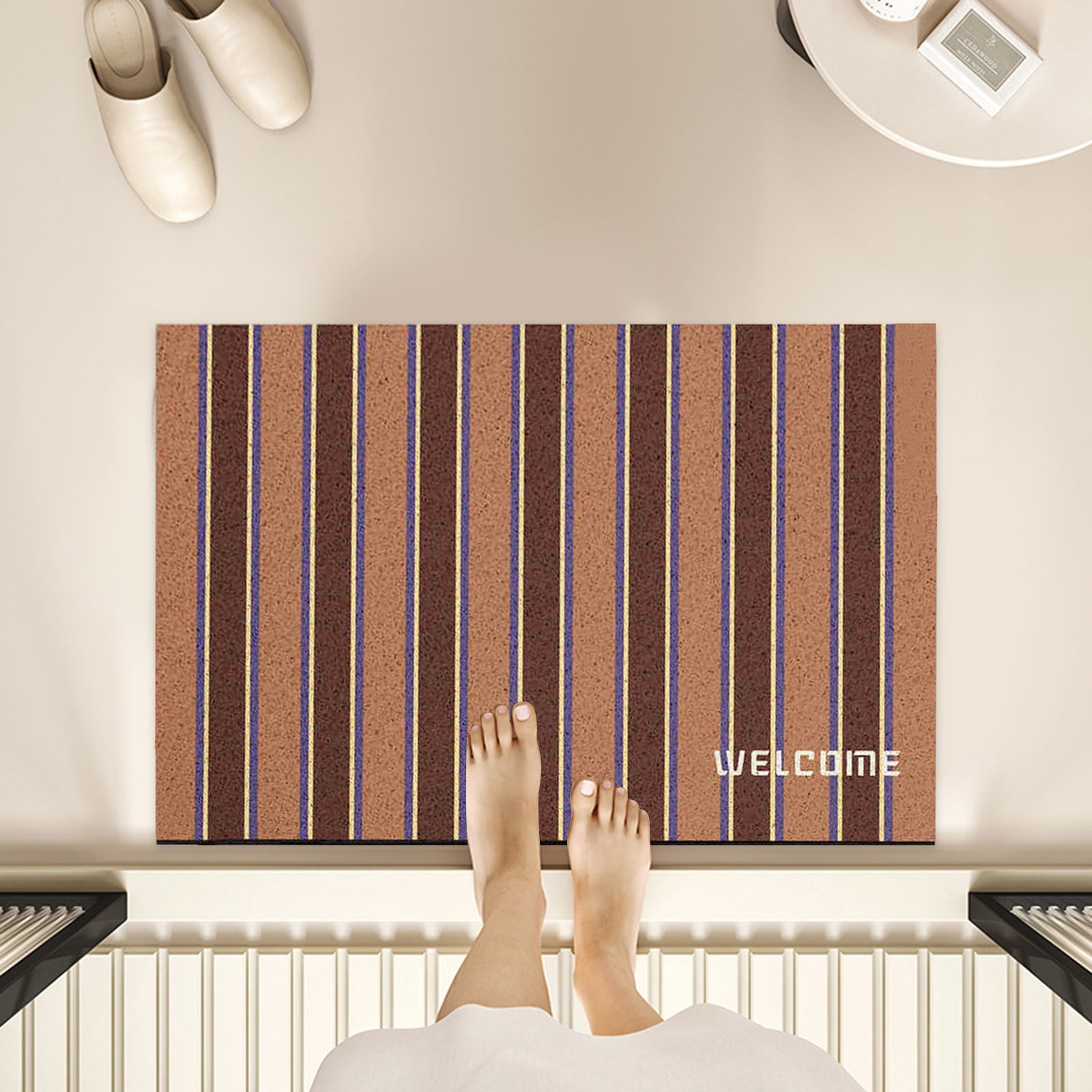 Super Absorbent Non Slip Bathroom Floor Mats with Quick Drying PVC ...
