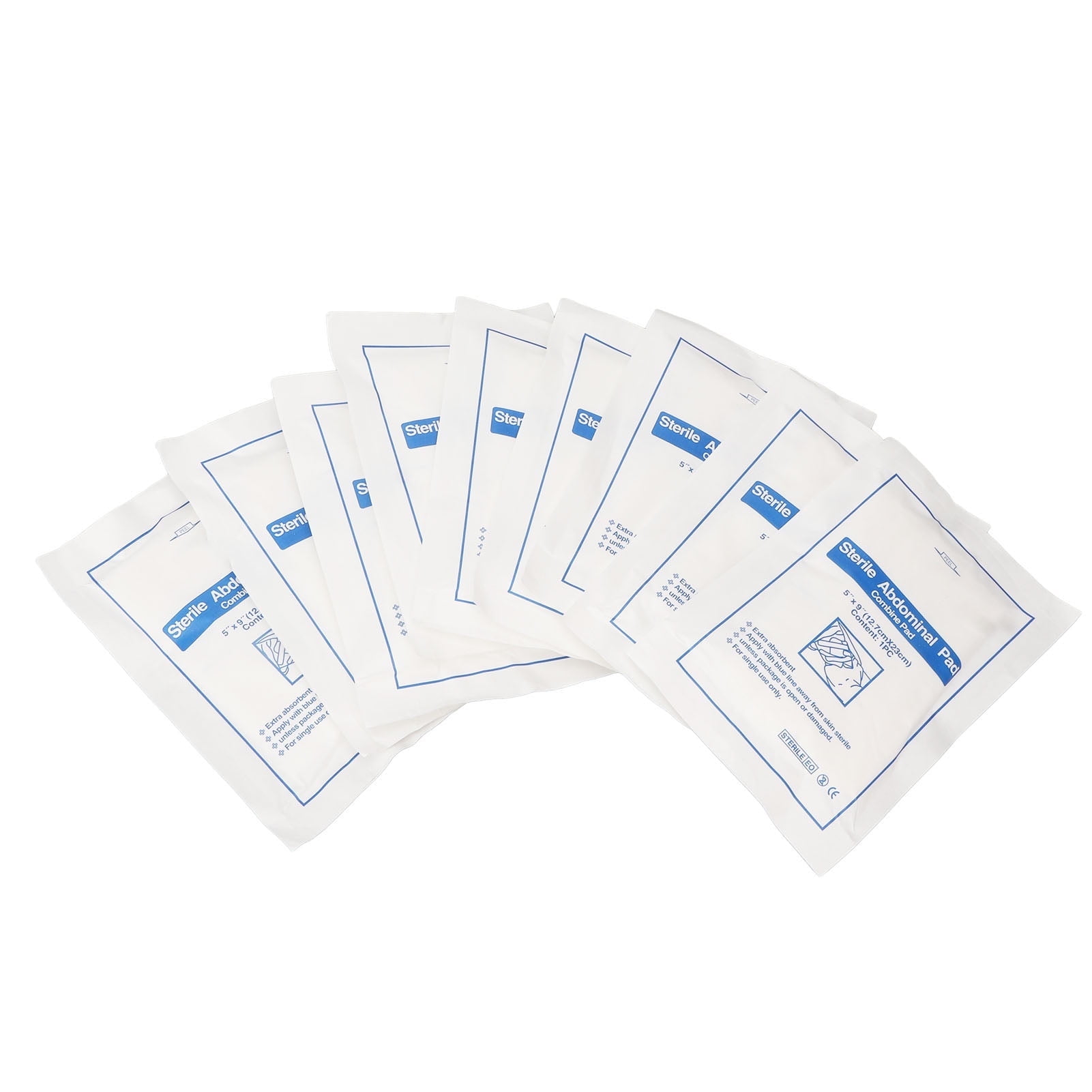 Super Absorbent Wound Dressing Pads 5"x 9", 10 Individual Pack, Non ...
