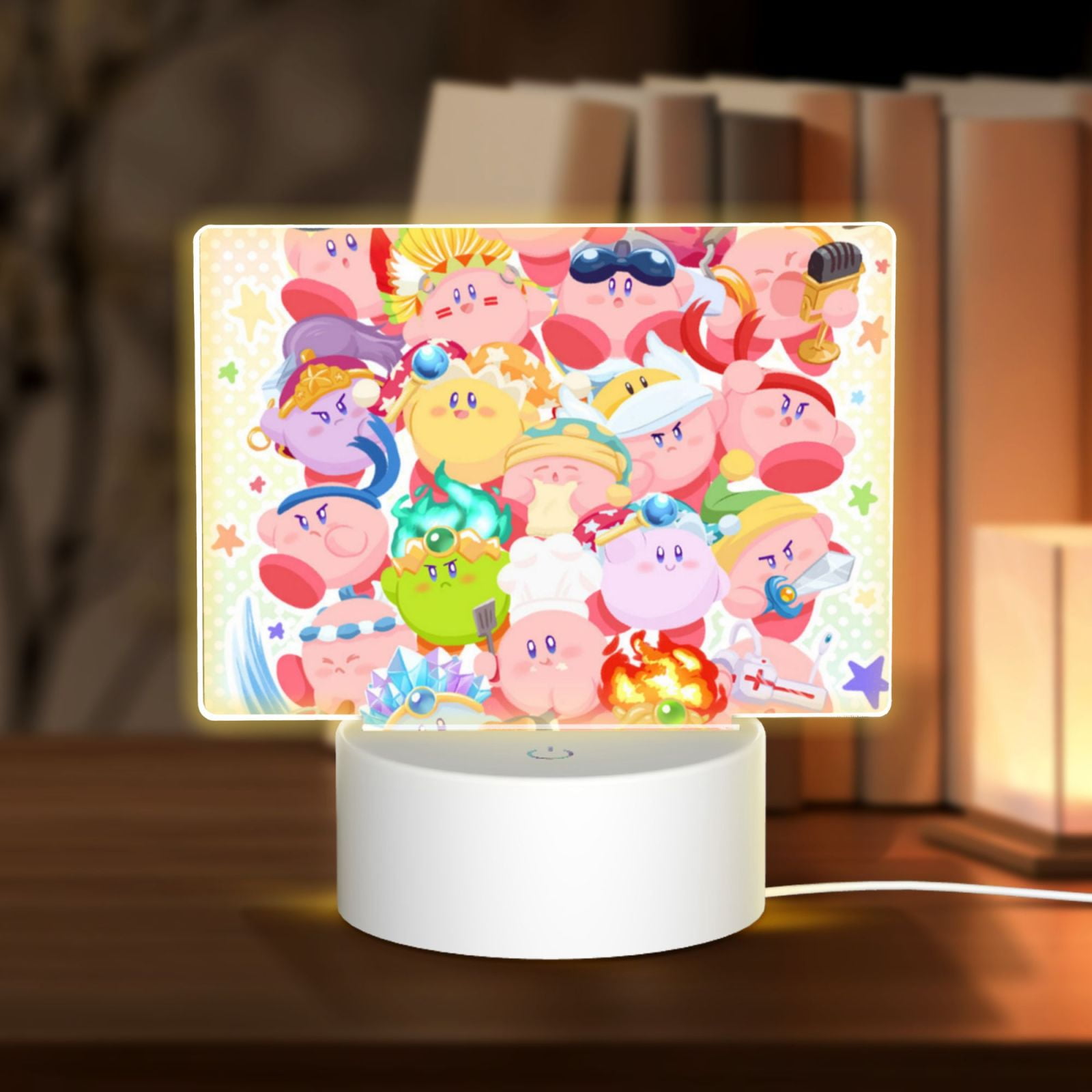 Super Adventure Kirby Rectangular Acrylic Night Light Adjustable 3 ...