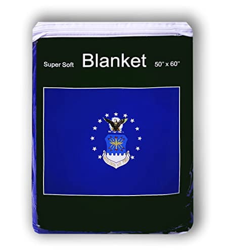 Super Air Force Flag Fleece Blanket 5 ft x 4.2 ft. Throw Cover Bedding ...