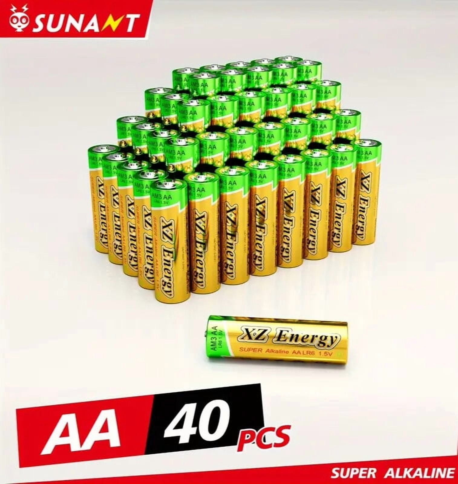 Super Alkaline Power AA Battery(40PCS), Double A Long Acting Alkaline ...