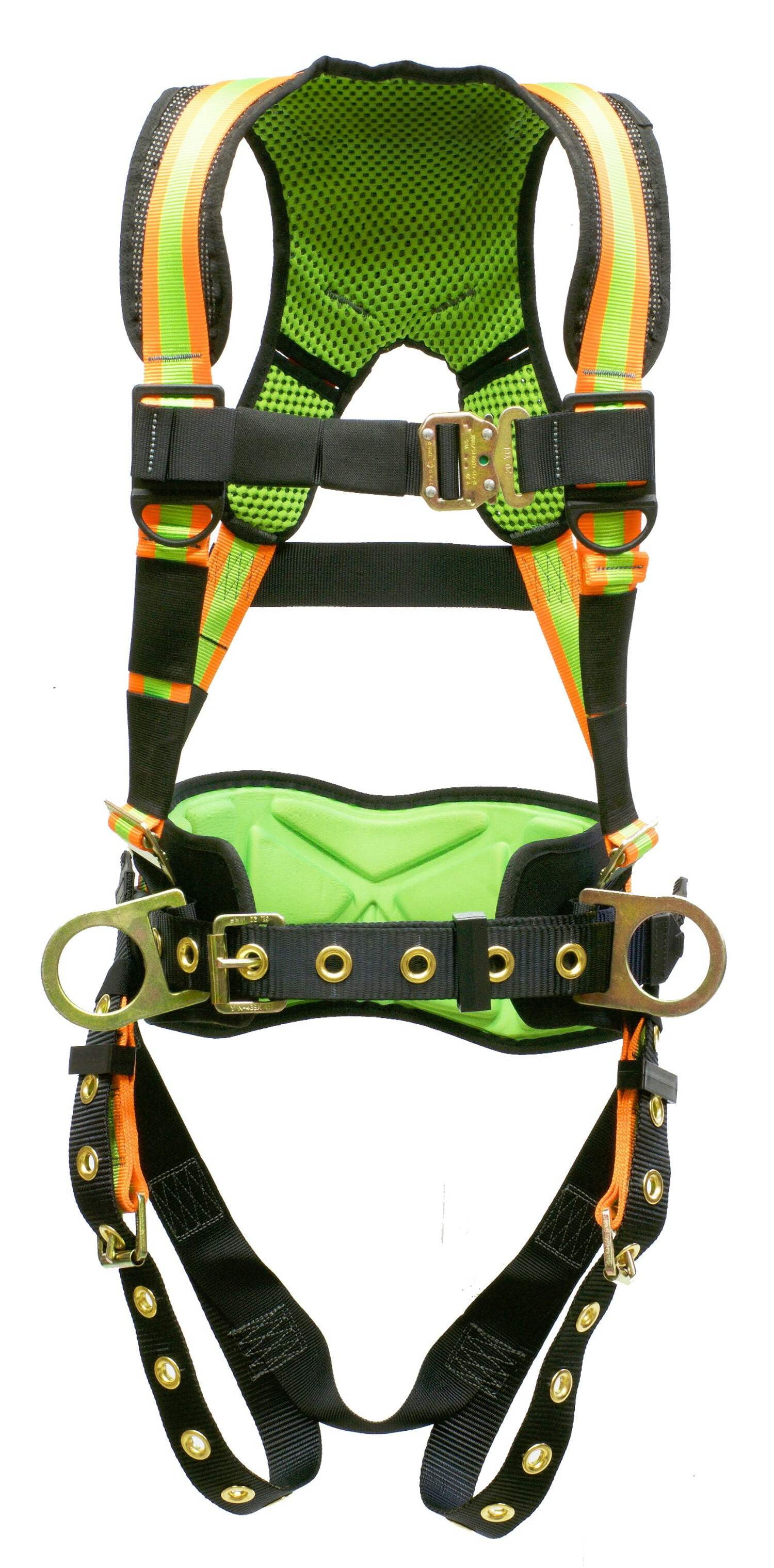 Super Anchor Safety 3-D Ring Fall Arrester Harness - TB3-6072-H Hi-Viz ...