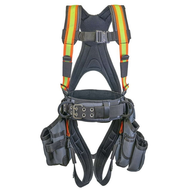 Super Anchor Safety Deluxe Fall Protection Harness Tool Bag Combo - Hi ...
