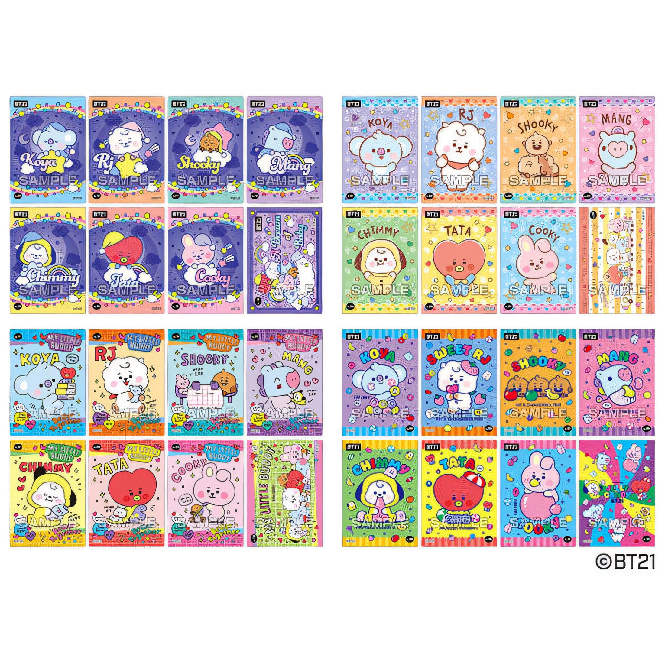 Super Anime Store Bt21 Clear Card Collection Gum Blind Box (1 Blind Box ...