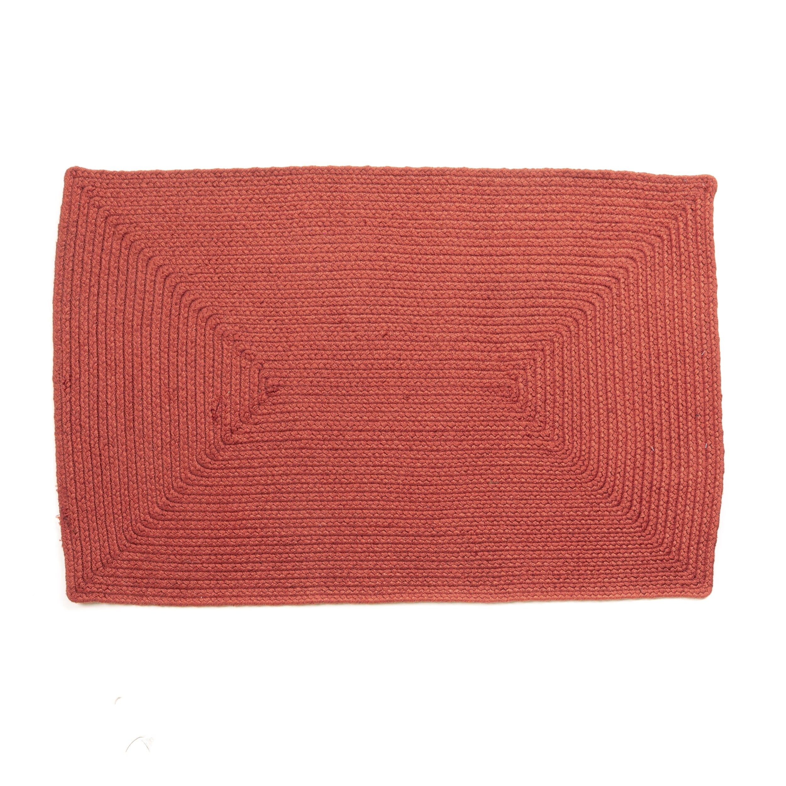 Super Area Rugs Solid Braided Rug Colonial Red 8' x 10' 8' x 10 ...