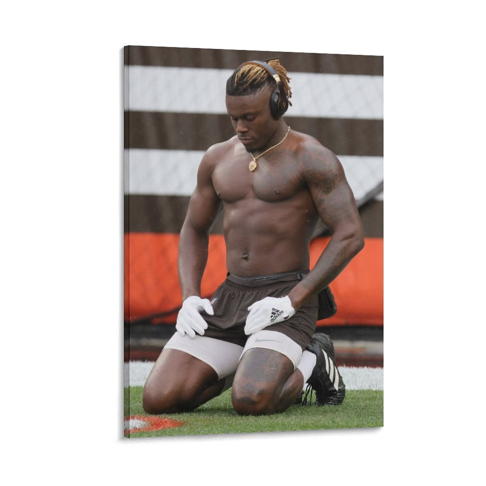 Super Athlete David Njoku Poster Poster Cool Artworks Painting Wall Art ...