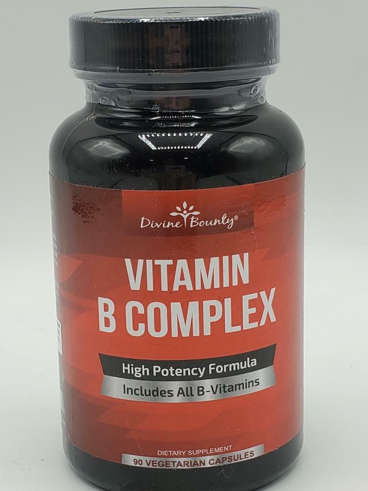 Divine Bounty -Super B Complex Vitamins - 90 Vegetarian Capsules ...