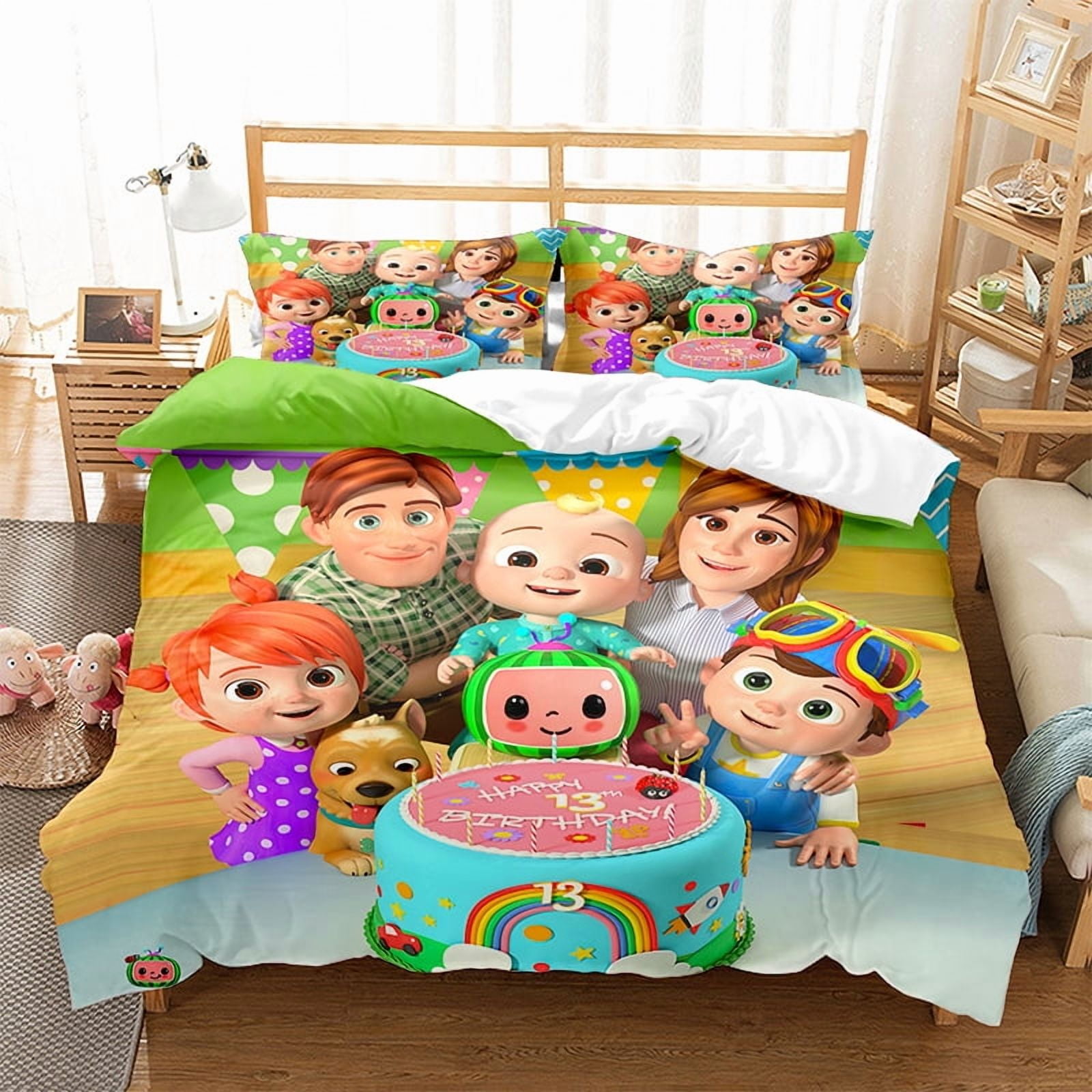 Super Baby JoJo Cartoon Anime Digital Print Bedding Set of Three Pieces ...