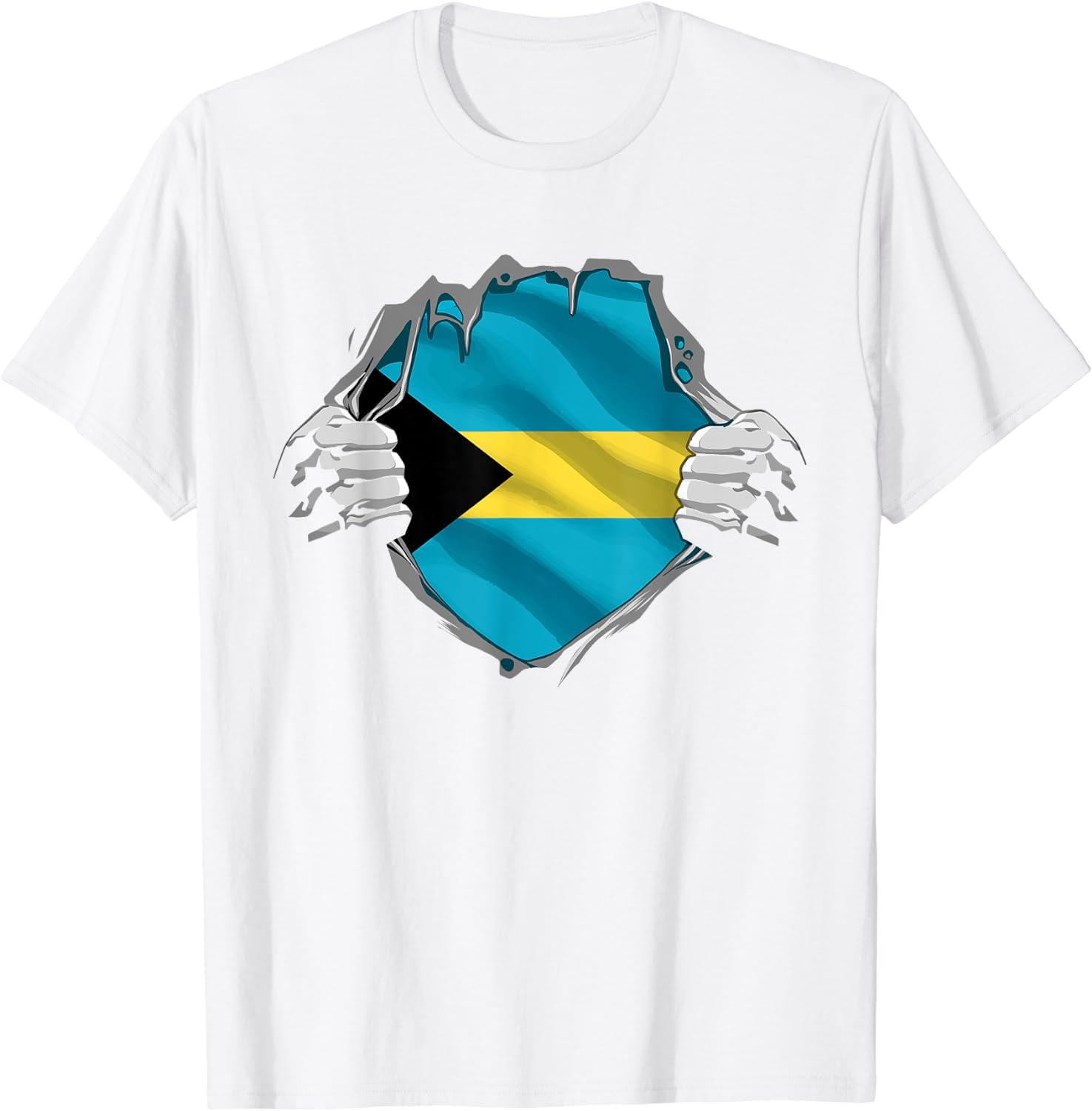Super Bahamian Heritage Proud Bahamas Roots Flag T-Shirt - Walmart.com