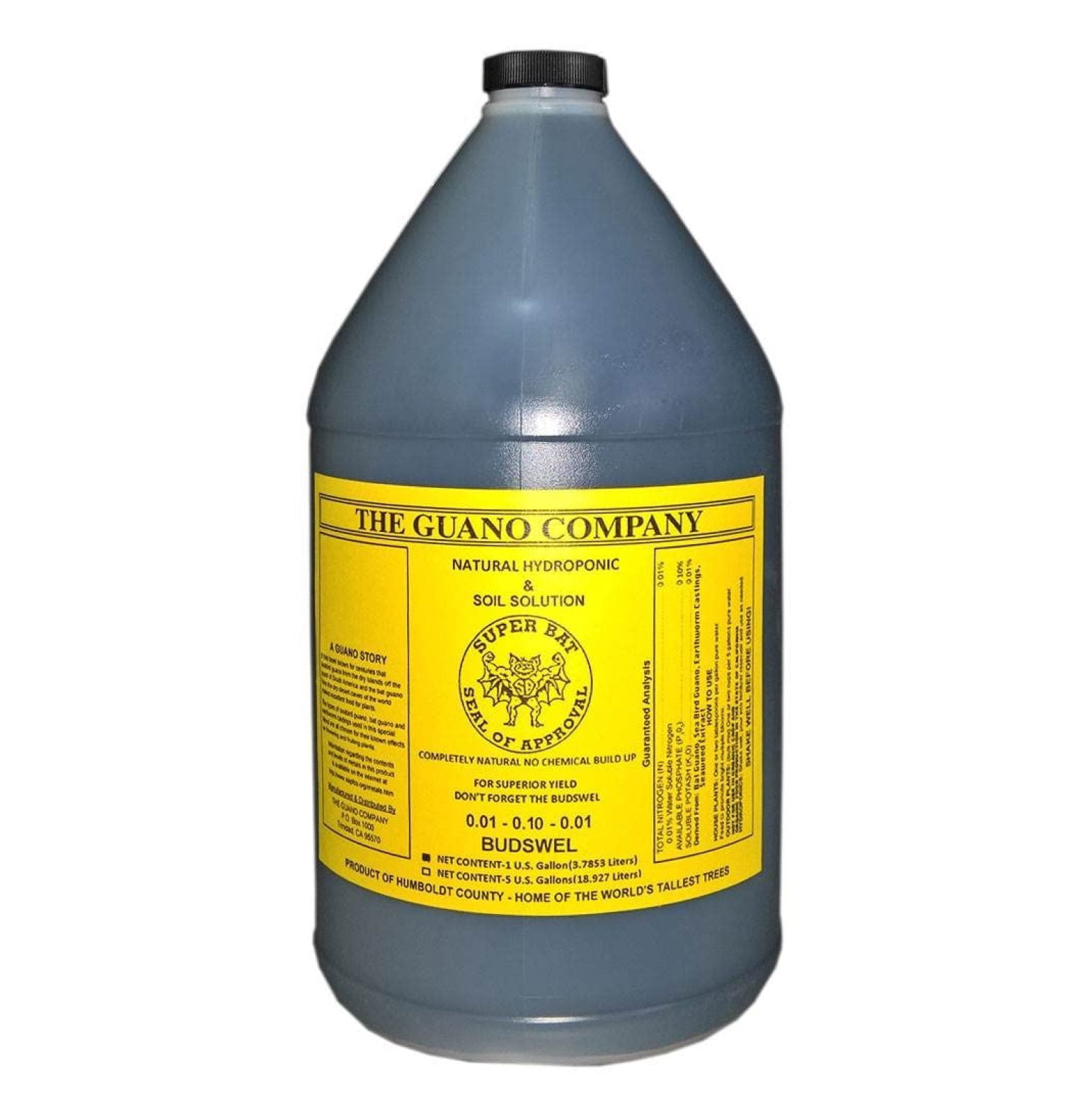 Super Bat Budswel Hydroponic Soil Organic Nutrient, 1 Gallon GUBS128CA ...