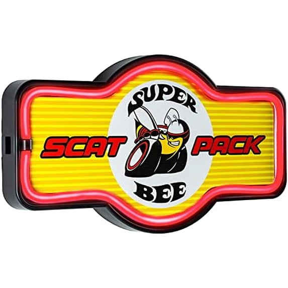 Super Bee Scat Pack Vintage Inspired LED Neon Sign Retro Wall Decor for ...