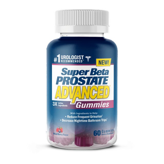 Super Beta Prostate Advanced Health Formula, Male Supplement with Beta-Sitosterol, 60 Gummies ...