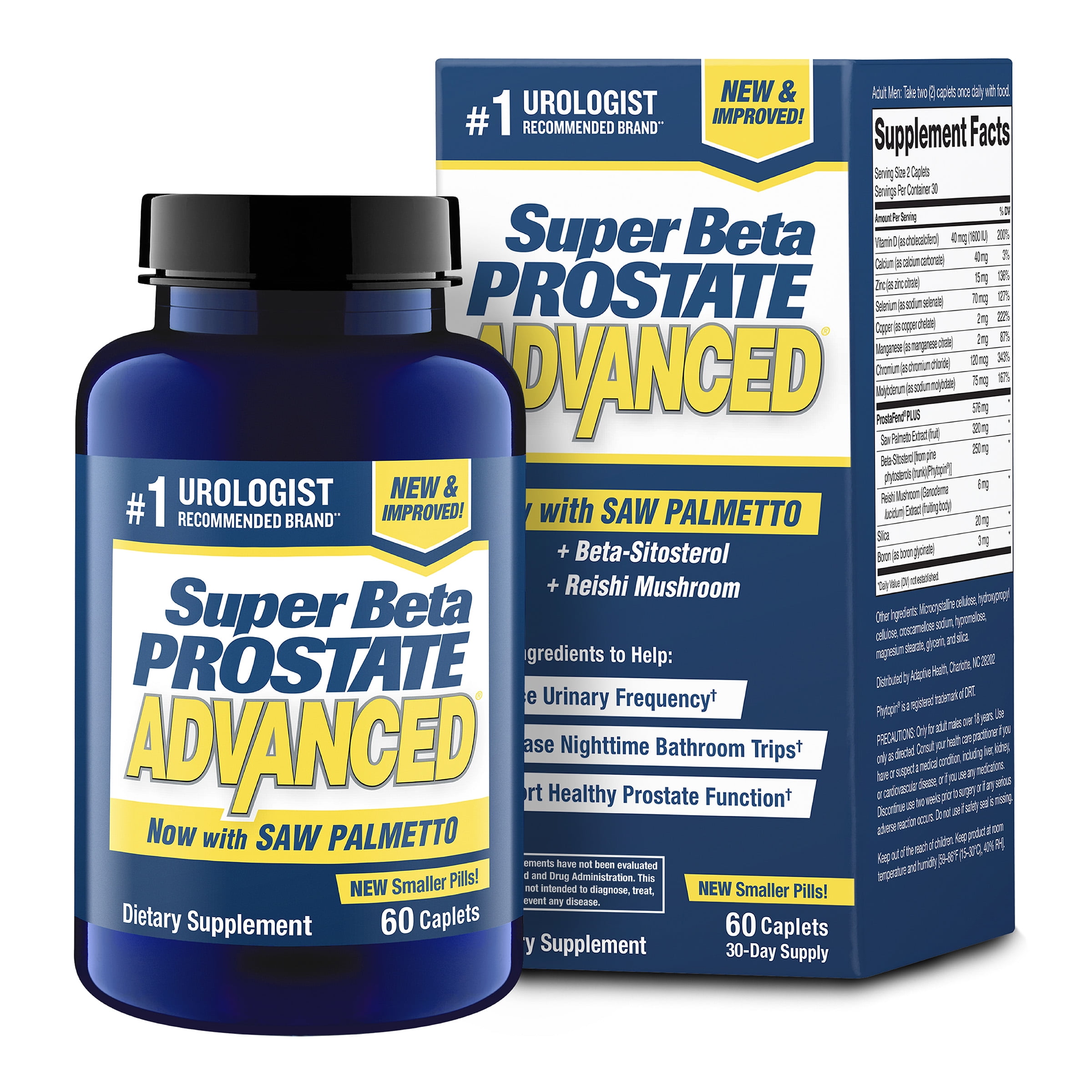 Super Beta Prostate Advanced + Saw Palmetto & Beta Sitosterol, Men's Health, 60 Caplets ...
