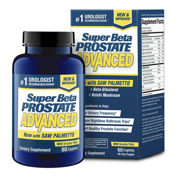 Super Beta Prostate Advanced + Saw Palmetto & Beta Sitosterol, Men's Health, 60 Caplets ...