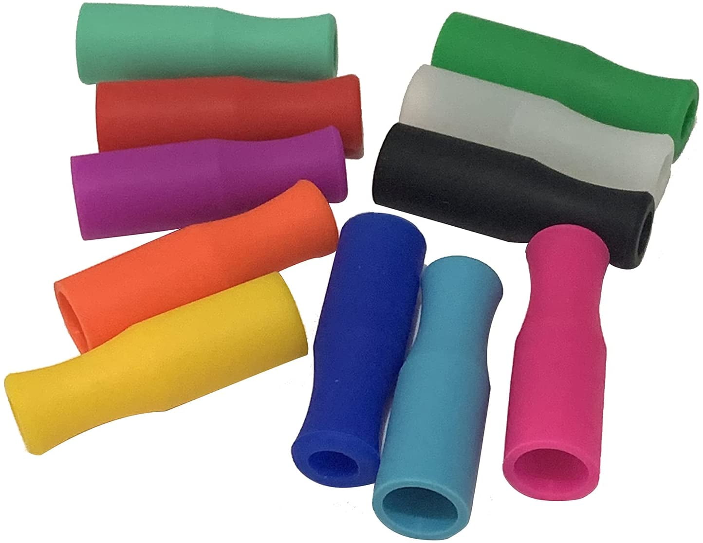 Super Big Large Straws Silicone Tips 11pcs Food Grade Reusable Straw ...