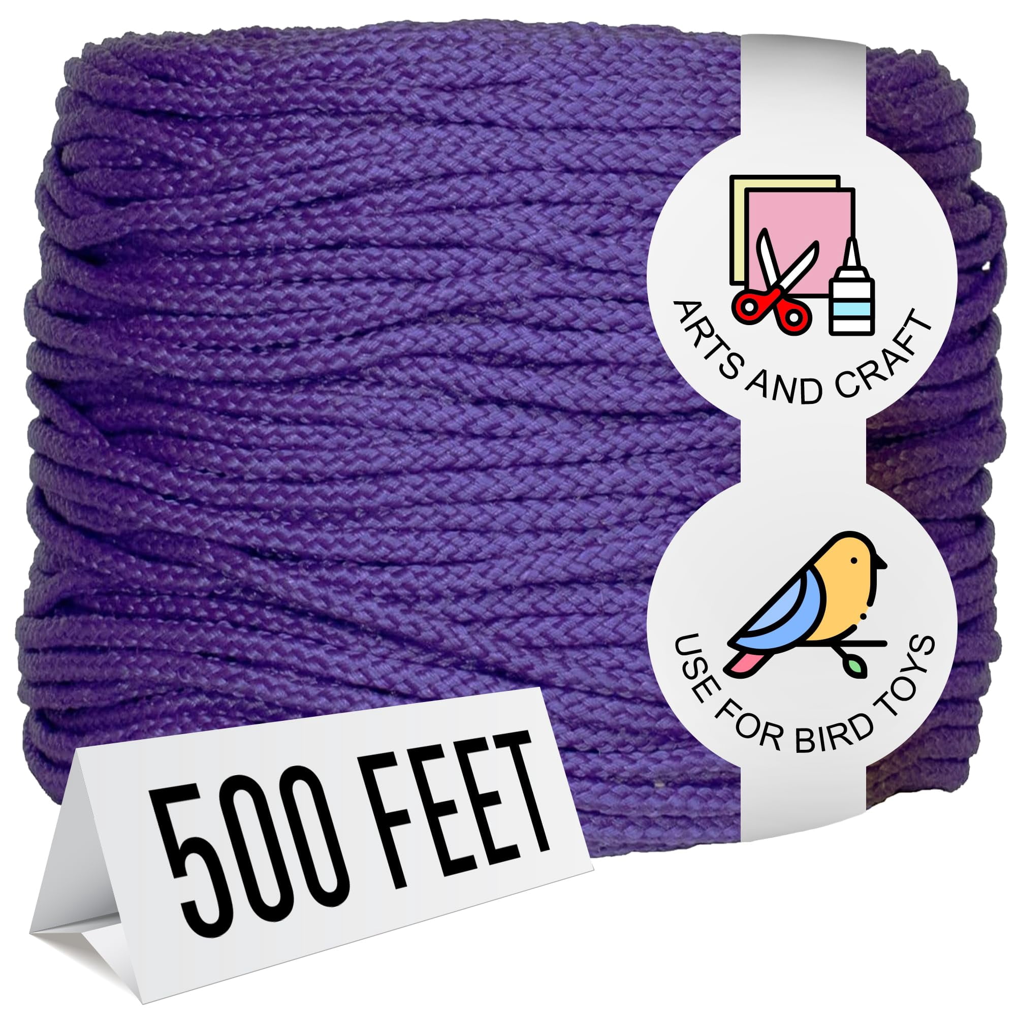Super Bird Creations SB50030 Braided Polly Rope - Ideal for Making Bird ...