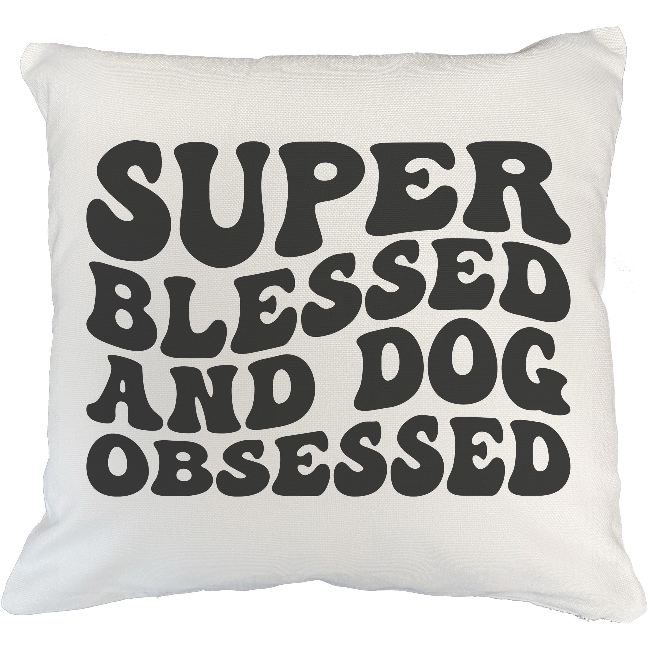 Super Blessed and Dog Obsessed Quote, Groovy Retro Wavy Text Merch Gift ...
