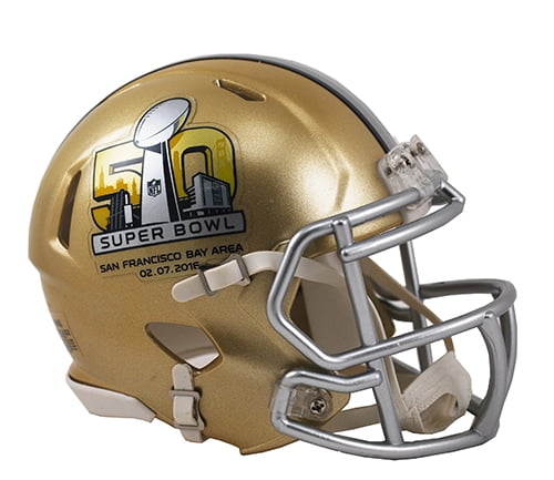 Super Bowl 50 GOLD 02.07.2016 Riddell NFL Speed Mini Helmet - Walmart.com