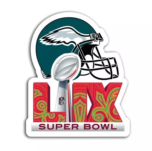 Super Bowl 59 2025 Sticker Football Philadelphia Lix Phone Decal Water ...