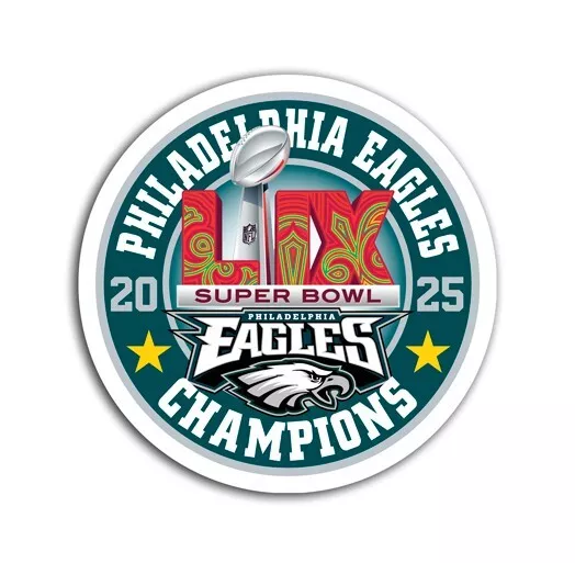 Super Bowl 59 Champions Philadelphia Sticker Football Decals Truck Pc ...