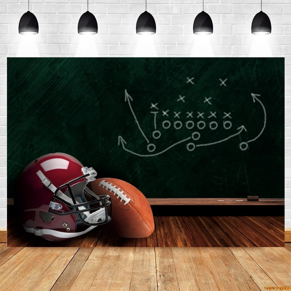 Super Bowl Birthday Theme Backdrop Rugby American Football Field Sports ...