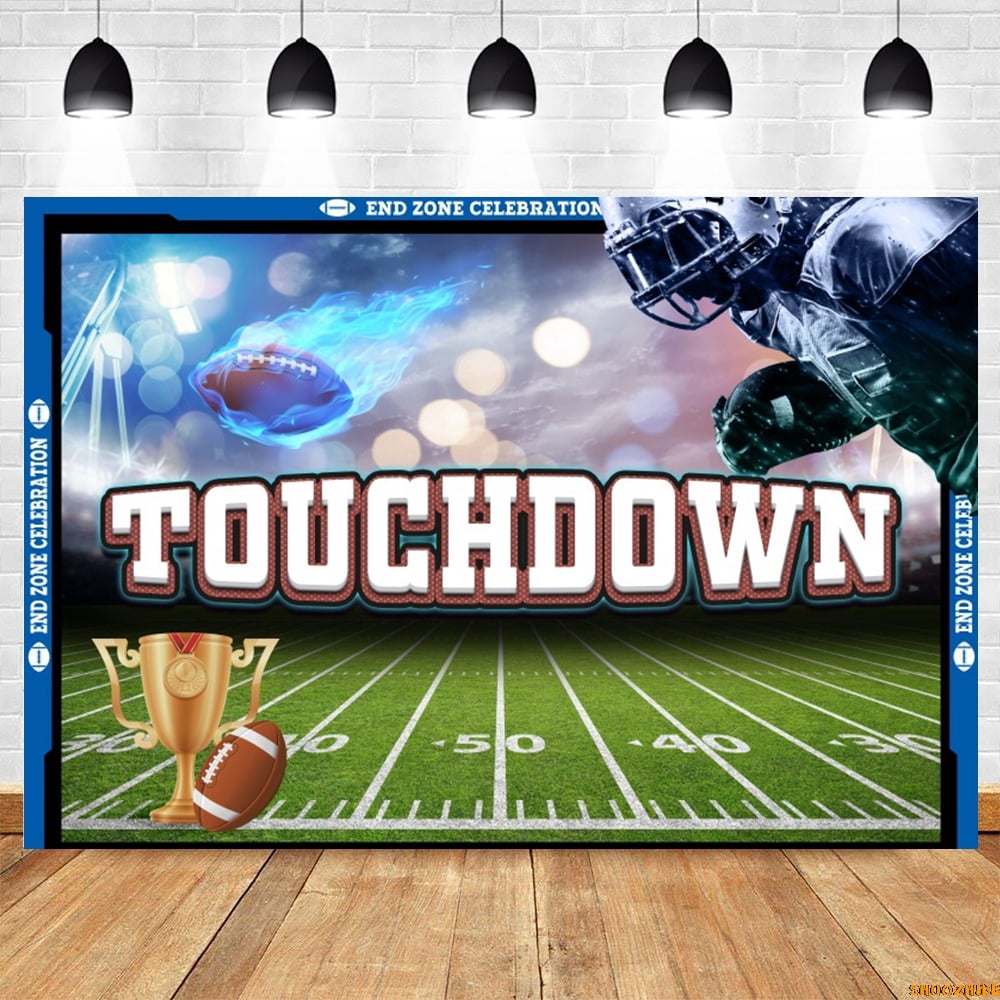 Super Bowl Birthday Theme Backdrop Rugby American Football Field Sports ...