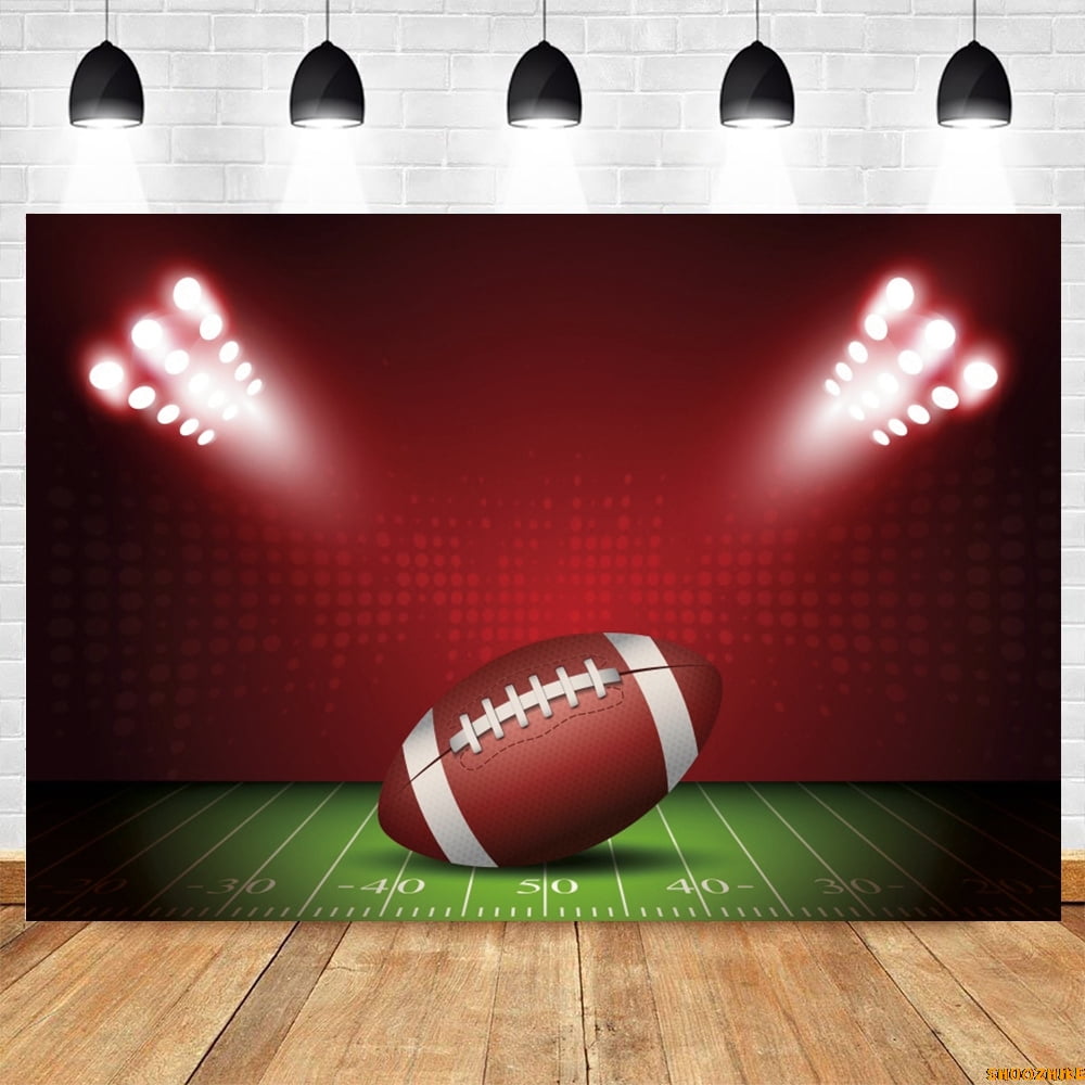 Super Bowl Birthday Theme Backdrop Rugby American Football Field Sports ...