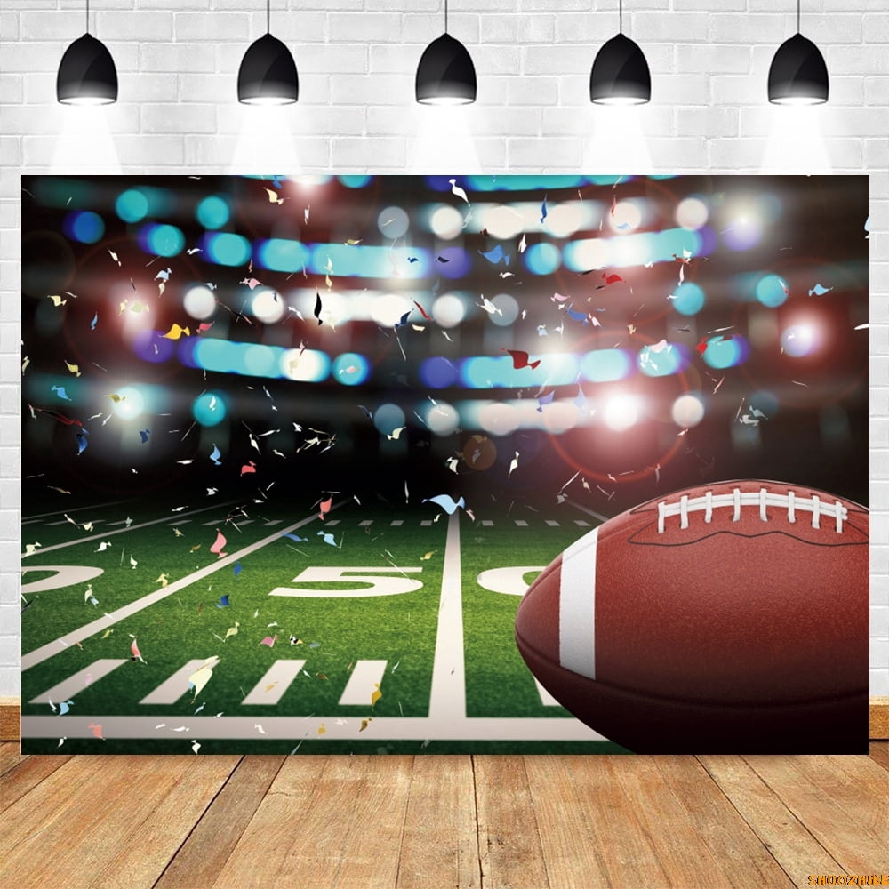 Super Bowl Birthday Theme Backdrop Rugby American Football Field Sports ...