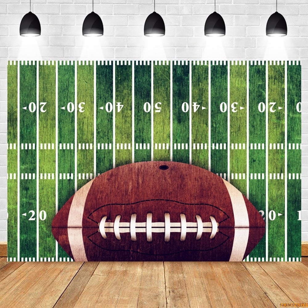 Super Bowl Birthday Theme Backdrop Rugby American Football Field Sports ...