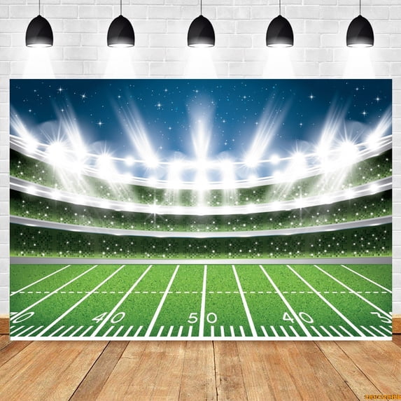 Super Bowl Birthday Theme Backdrop Rugby American Football Field Sports ...