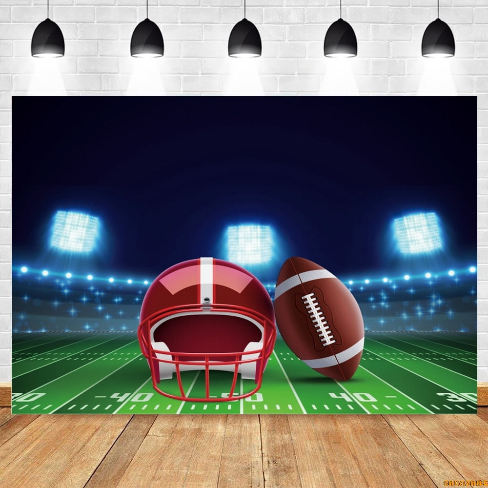 Super Bowl Birthday Theme Backdrop Rugby American Football Field Sports ...