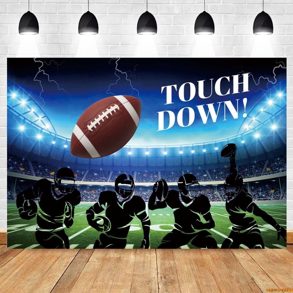 Super Bowl Birthday Theme Backdrop Rugby American Football Field Sports ...