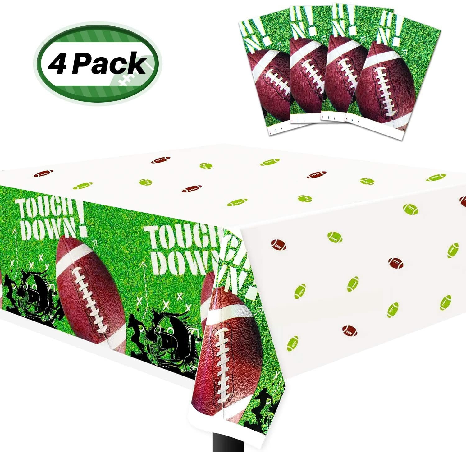 Huntermoon Super Bowl Football Party, Birthday Tablecloth, Disposable ...