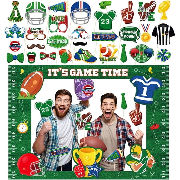 Super Bowl Game Photo Booth Props, Football Sport Game Day Photo Booth ...