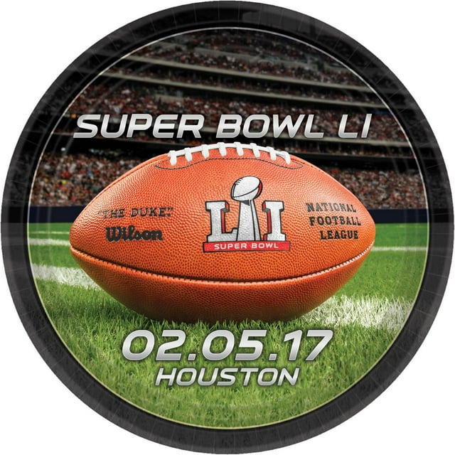 Super Bowl LI 51 Officially Licensed NFL Stadium Round Paper Dinner ...