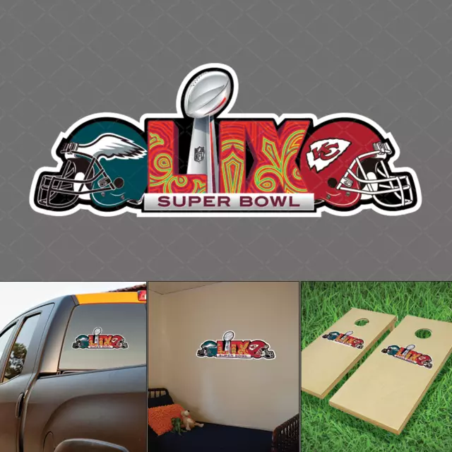 Super Bowl Lix 59 Party Sticker Â€“ Ea.Gles Vs. Kansas City Football ...