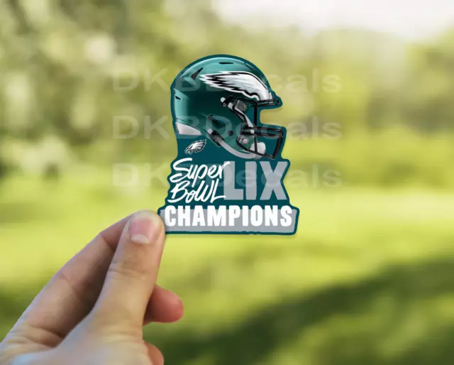 Super Bowl Lix Champions Philadelphia Ea.Gles Sticker Phone Decal Water ...