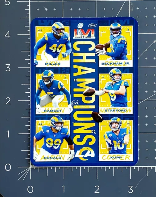 Super Bowl Lvi Champion Players La Rams Sticker Phone Decal Water ...