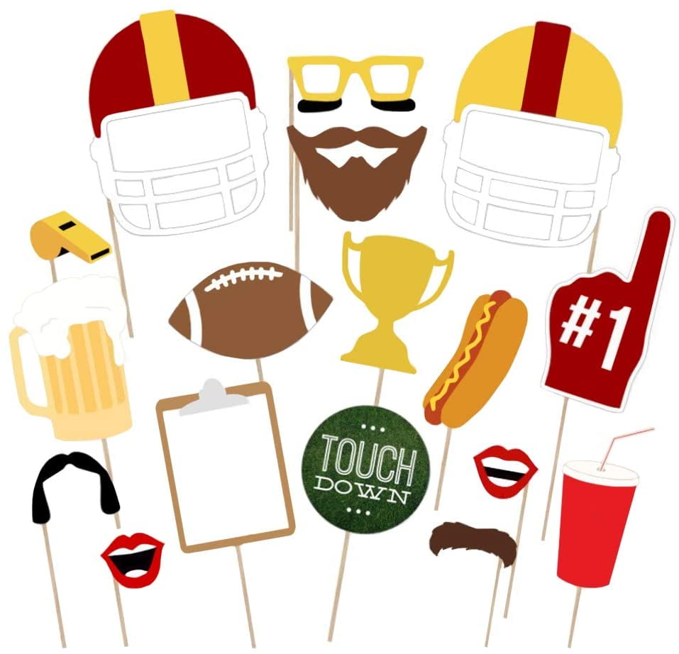 Super Bowl Photo Booth Props Kits by Partico - Fun Football Party ...