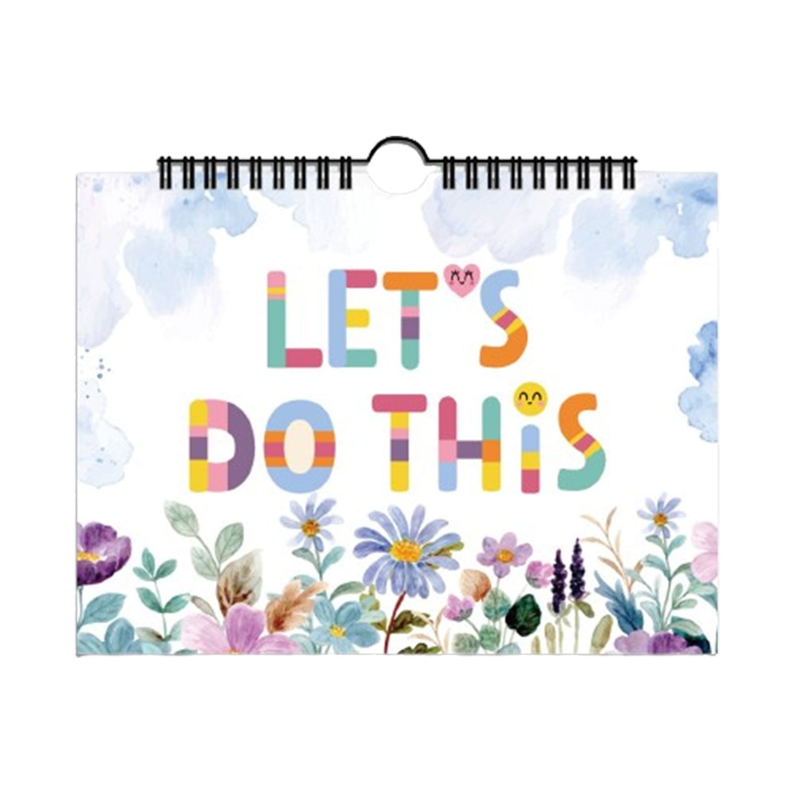 Super Bowl Promotion 4 Flower Theme Inspirational Notepad 12 Months ...