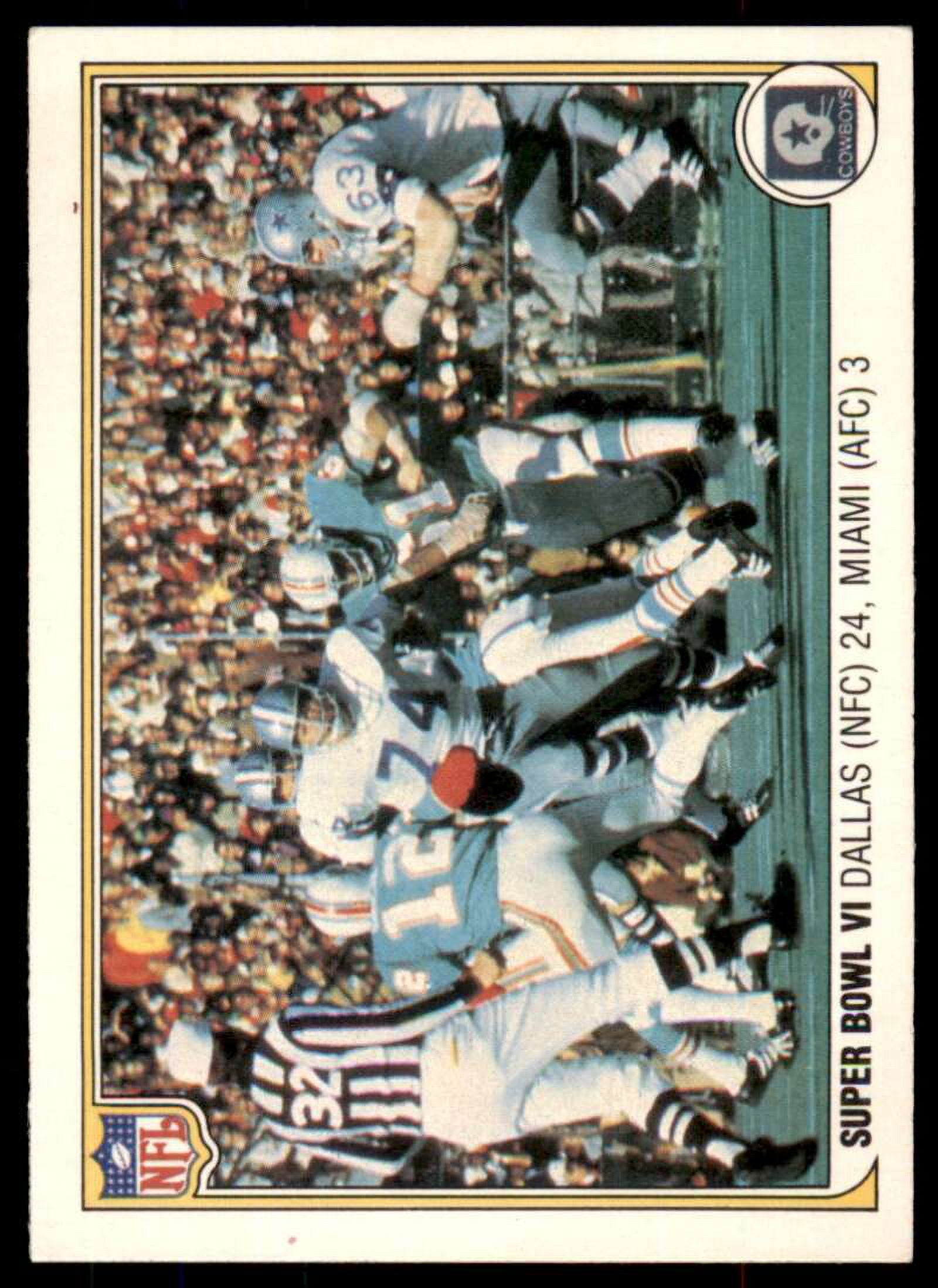 Super Bowl VI 1983 Fleer Team Action Cowboys Dolphins #62 - Walmart.com