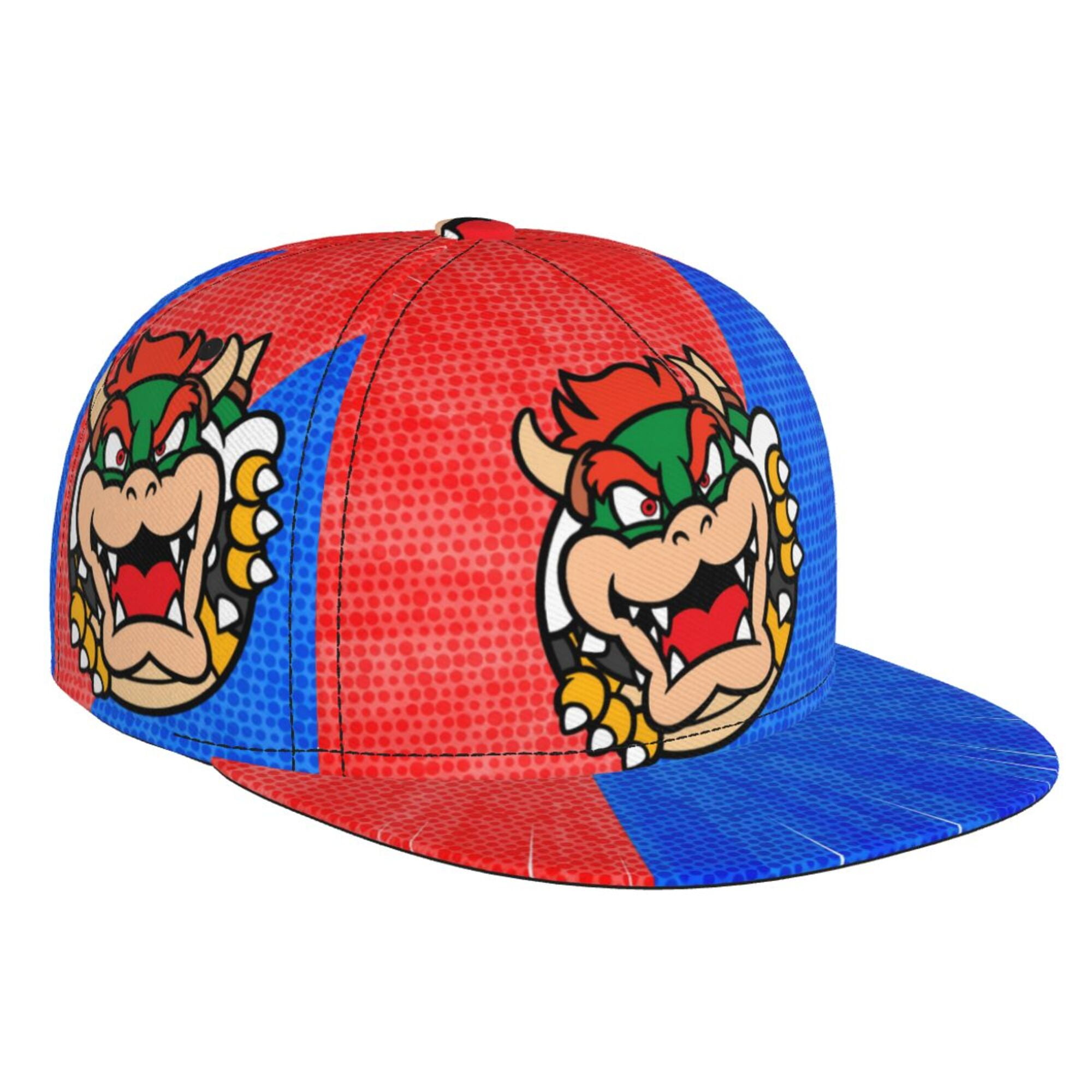 Super Bowser Baseball Cap For Men, Women & Kids, Classic Flat Brim Hat ...