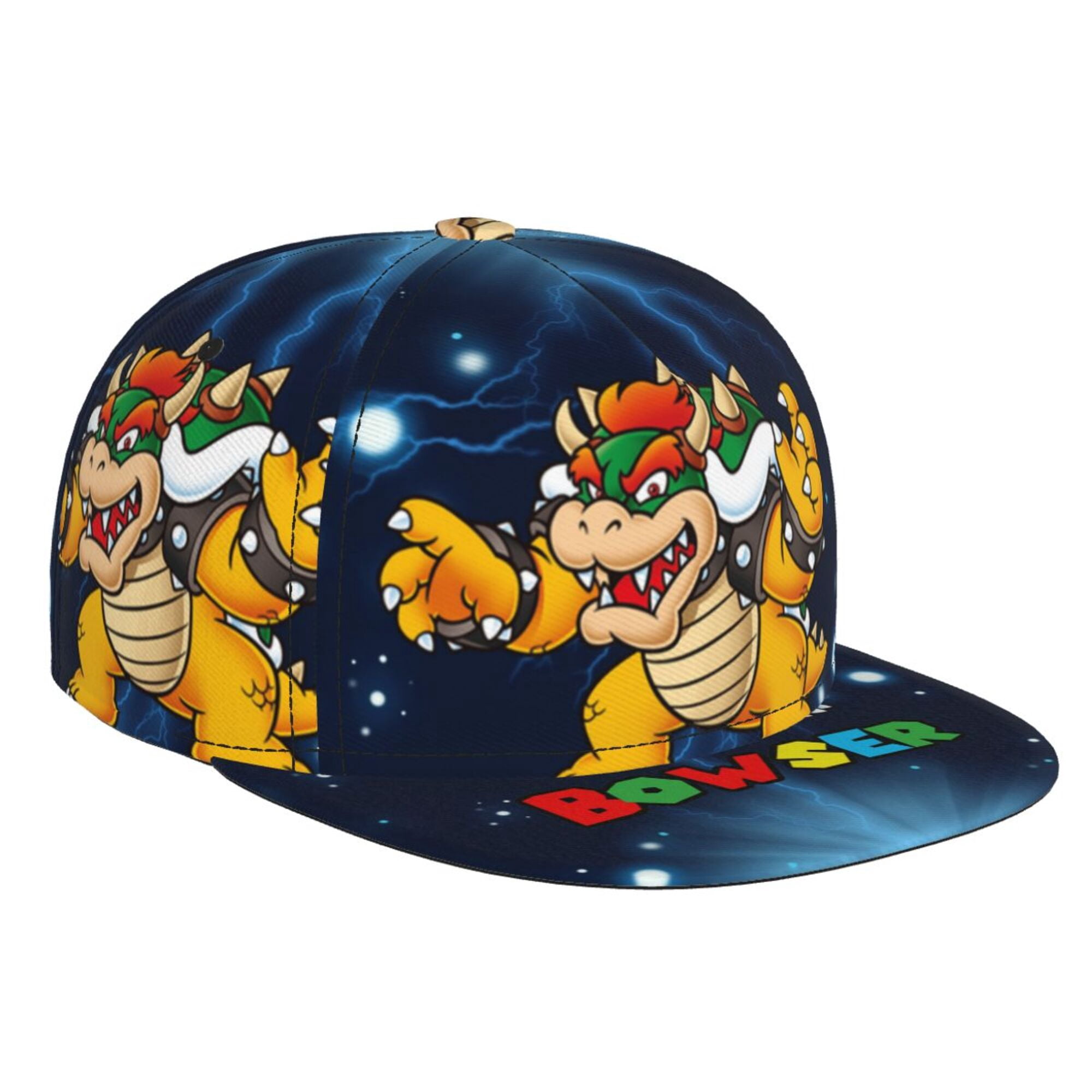 Super Bowser Baseball Cap For Men, Women & Kids, Classic Flat Brim Hat ...