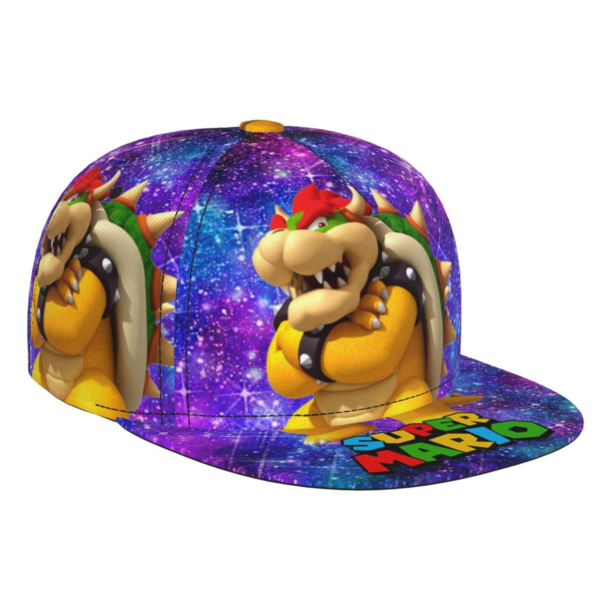 Super Bowser Baseball Cap For Men, Women & Kids, Classic Flat Brim Hat ...