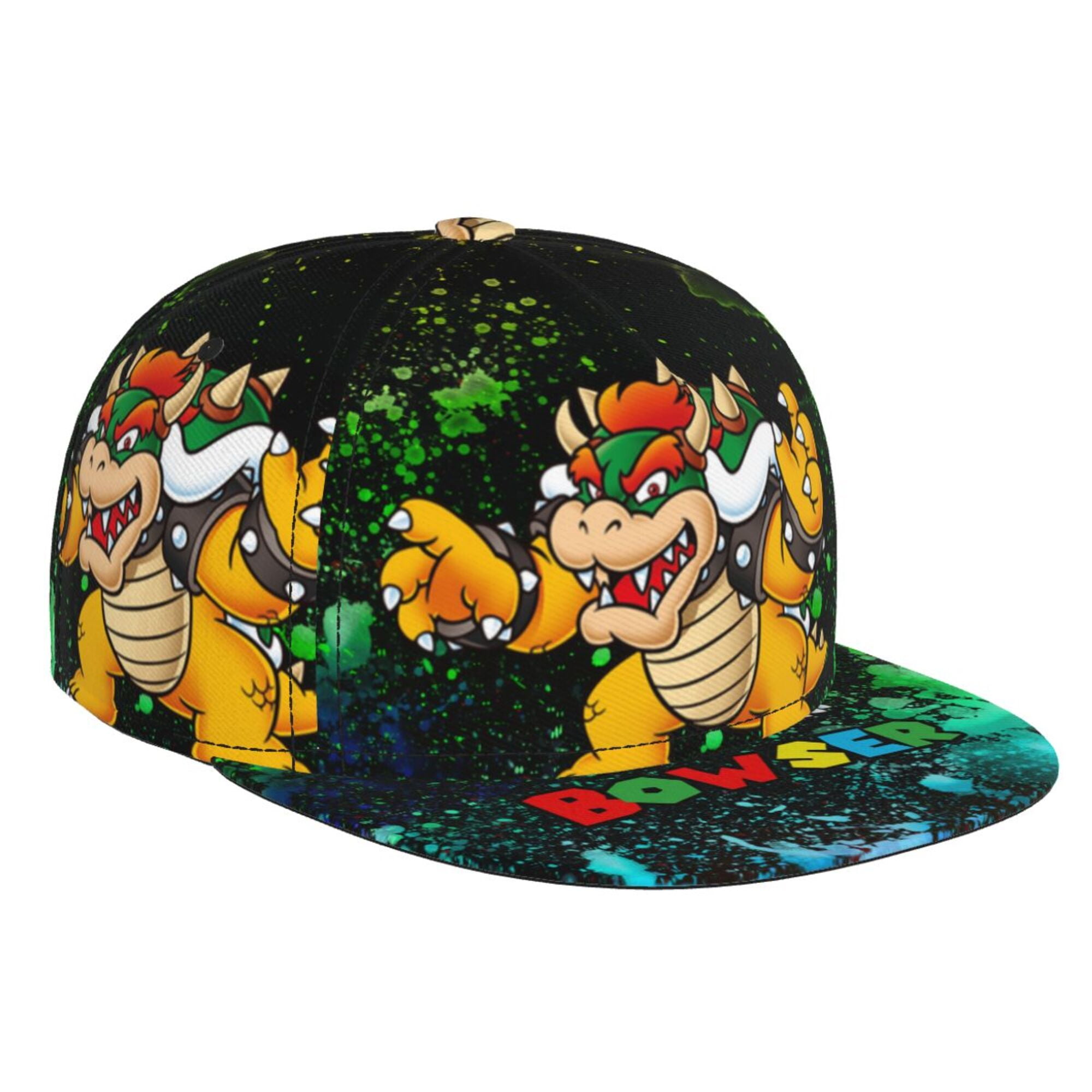 Super Bowser Baseball Cap For Men, Women & Kids, Classic Flat Brim Hat ...