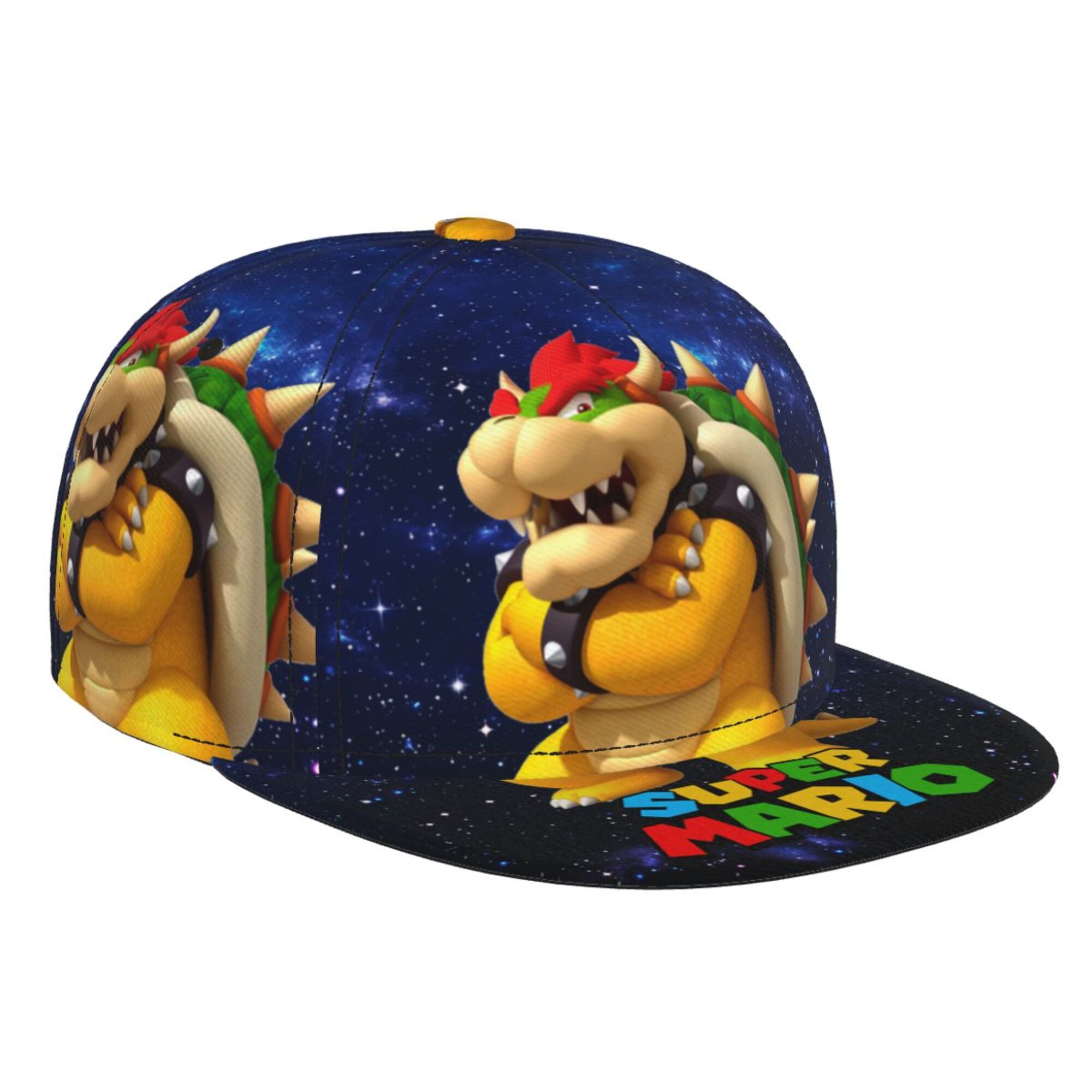 Super Bowser Baseball Cap For Men, Women & Kids, Classic Flat Brim Hat ...